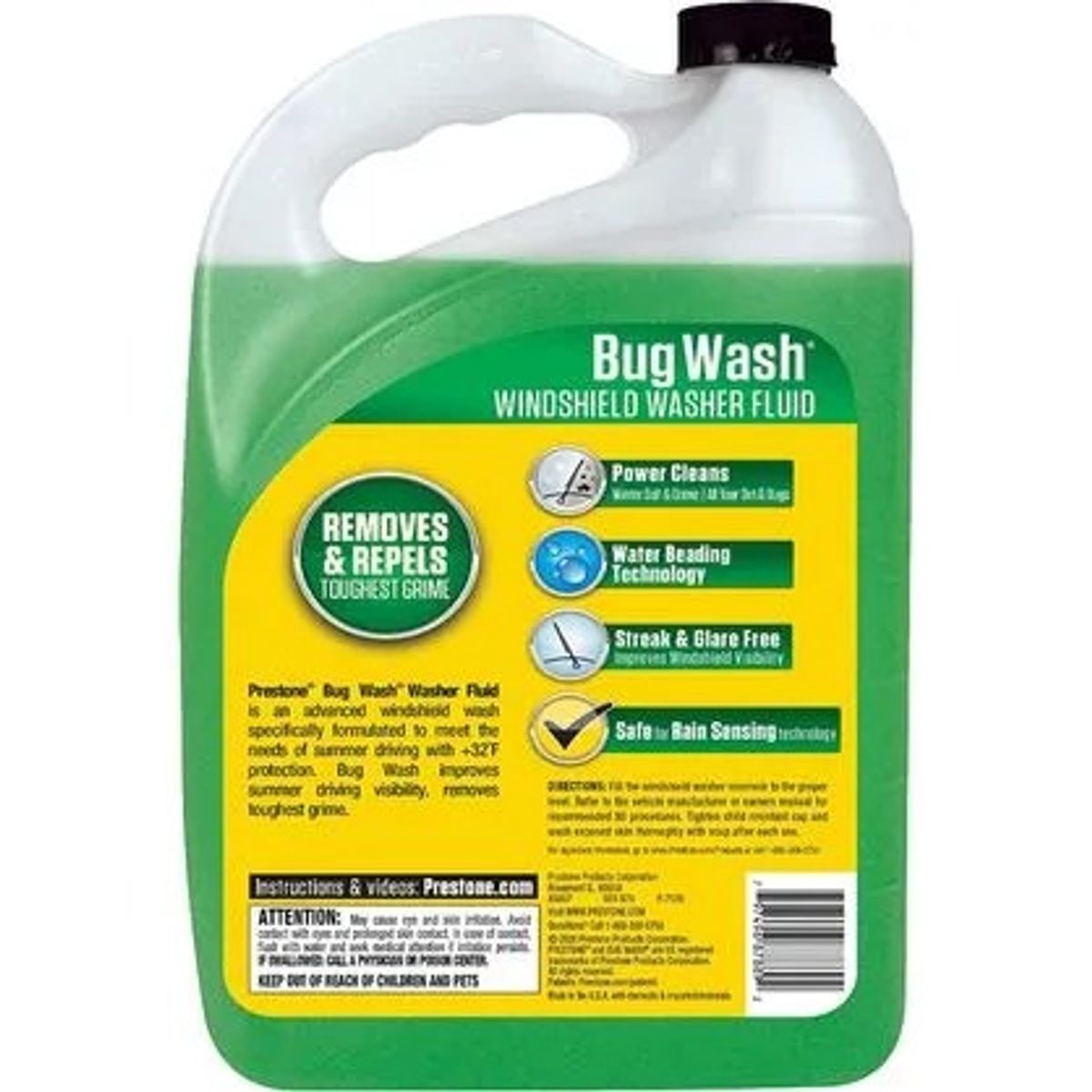 Limpia parabrisas Bug Wash Prestone concentrado verde 1 Galon PRESTONE ...