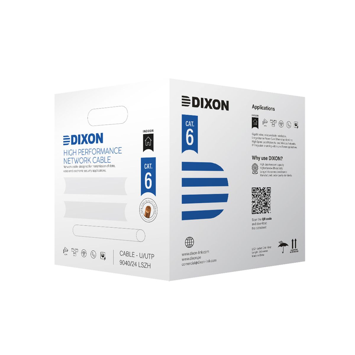Cable Red Cat-6 305mts Dixon 9040, 100% Cobre, Alta Velocidad para ...