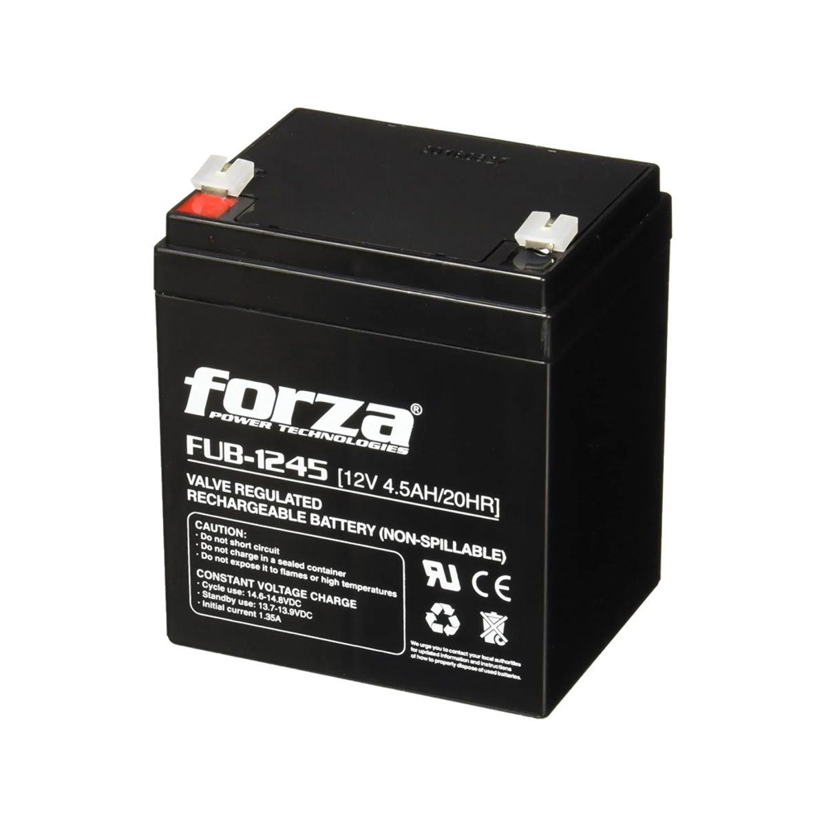 Batería Forza FUB-1245 de 12V y 4.5Ah - Alta potencia y rendimiento ...