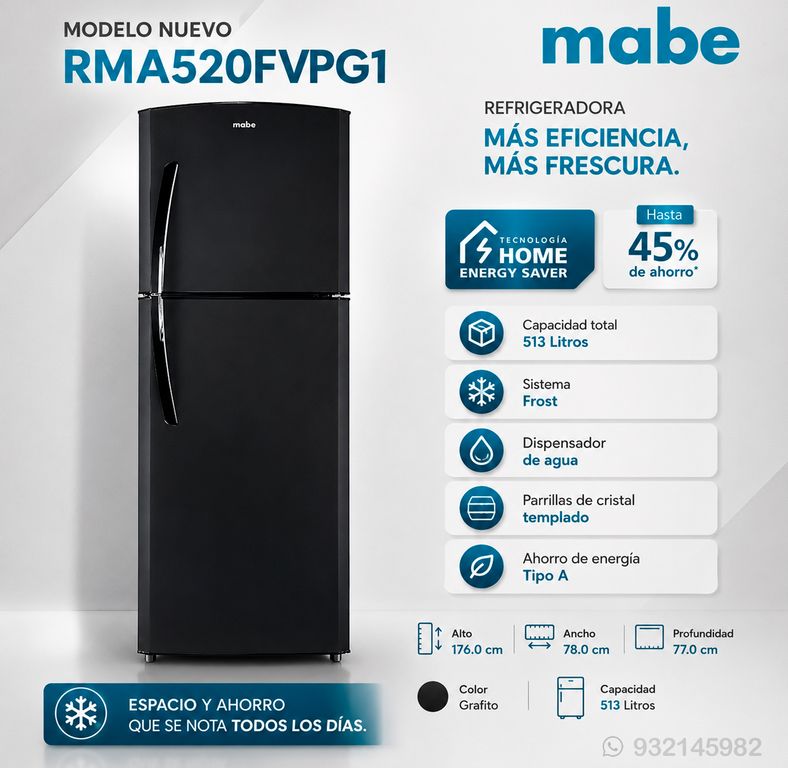 REFRIGERADORA MABE 239Lt RMA520FVPG1 Mabe | Falabella Perú