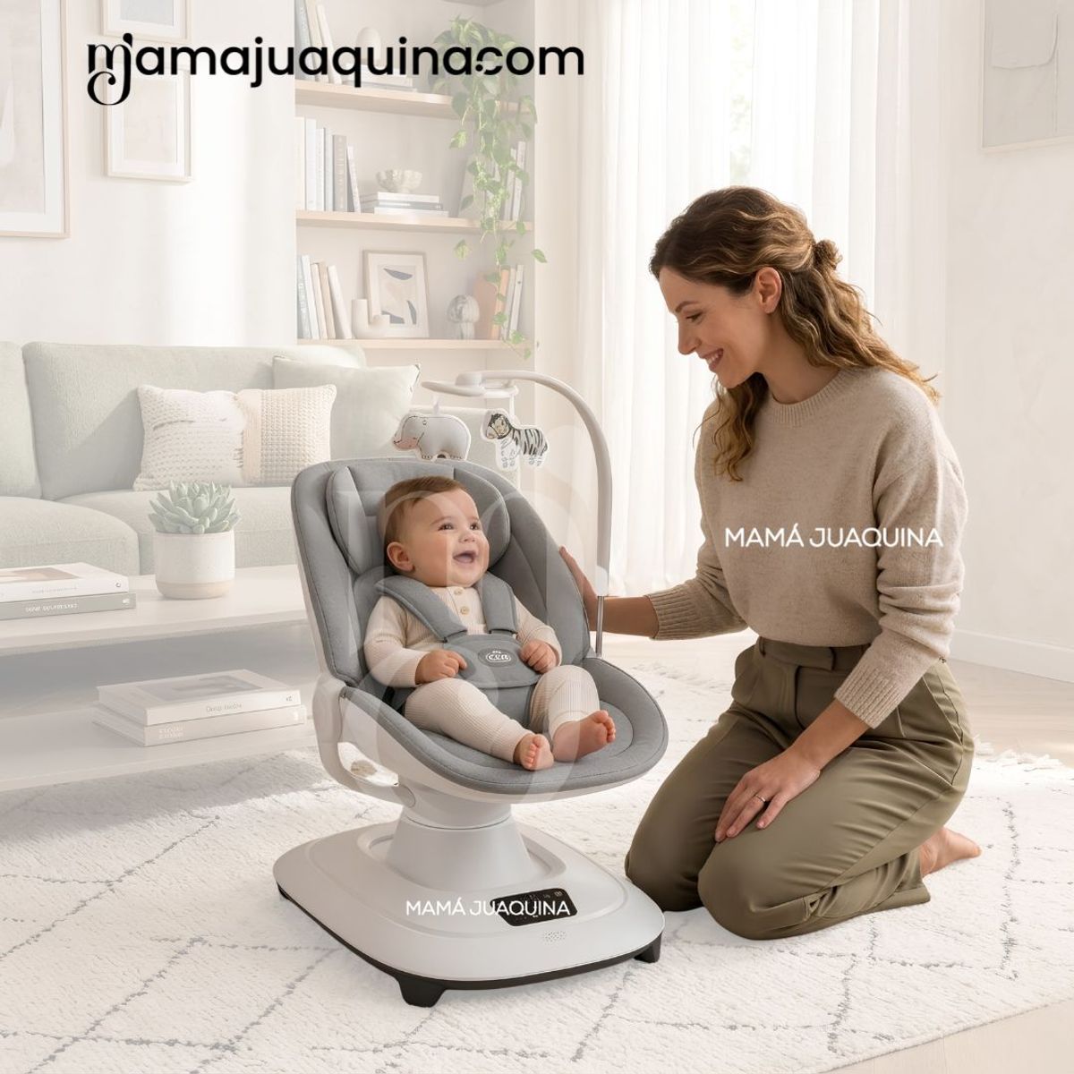 Mecedora Digital para Bebés «VALINO» Edición Limitada Light Gray Baby ...