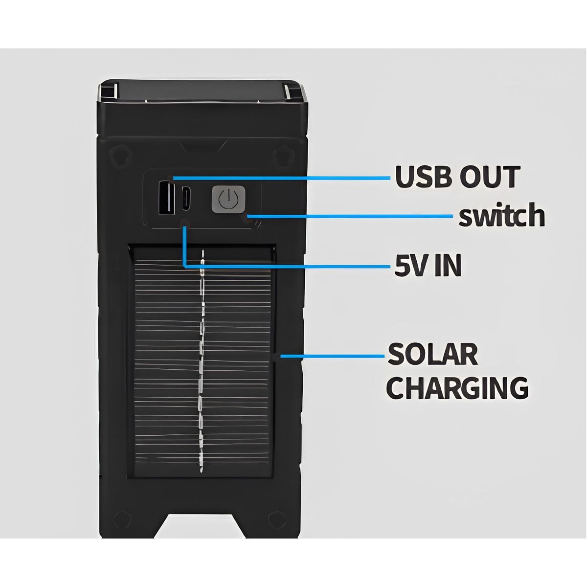 Lámpara Solar Recargable BOSSNEY BS-L3032 4500mAh Power Bank OEM ...
