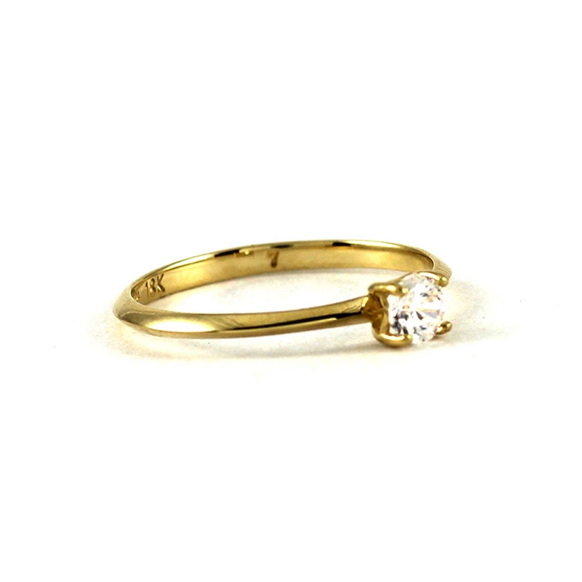 Anillo de compromiso con Circón Swarovski Circular 18K MAISHA ...