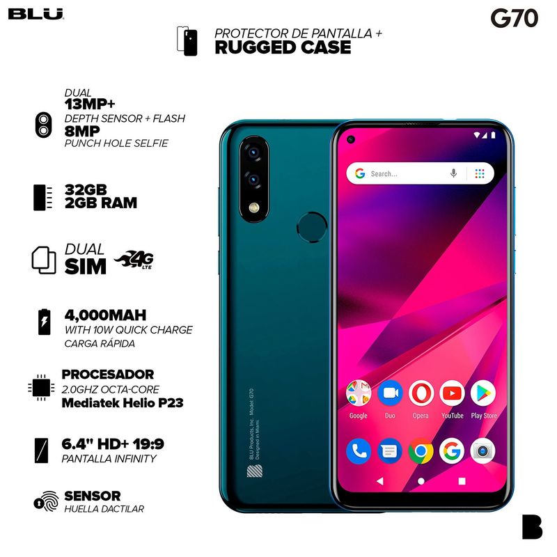 BLU G70 Verde 6.4" 4GLTE 32Gb-2Gb BLU | falabella.com