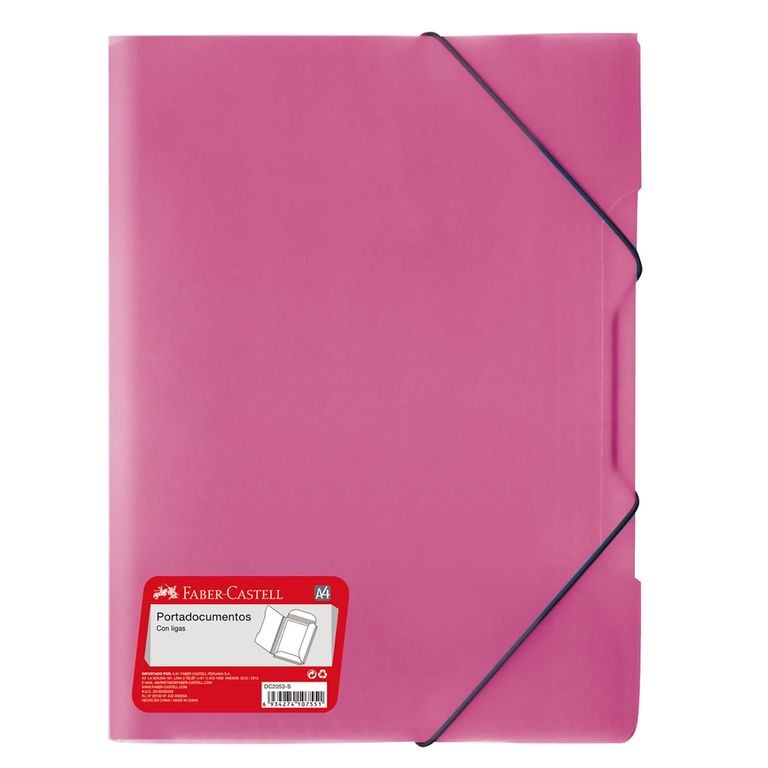 Porta Documentos A4 Ligas Rosado FABER-CASTELL | Falabella Perú