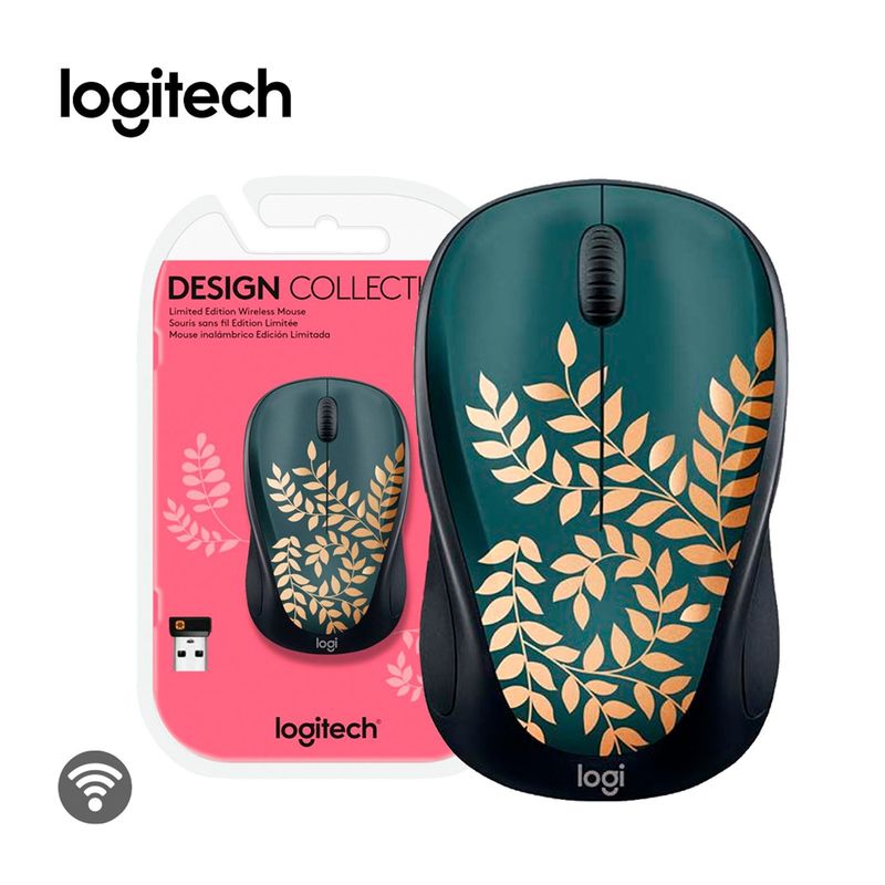Mouse Inalámbrico Logitech M317C Wireless 1000DPI Golden Garden Negro ...