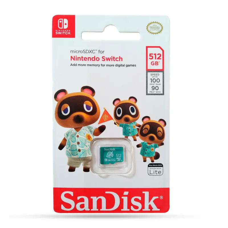 Memoria Micro SD Sandisk 512GB para Nintendo Switch 100 Mb/s SANDISK | falabella.com