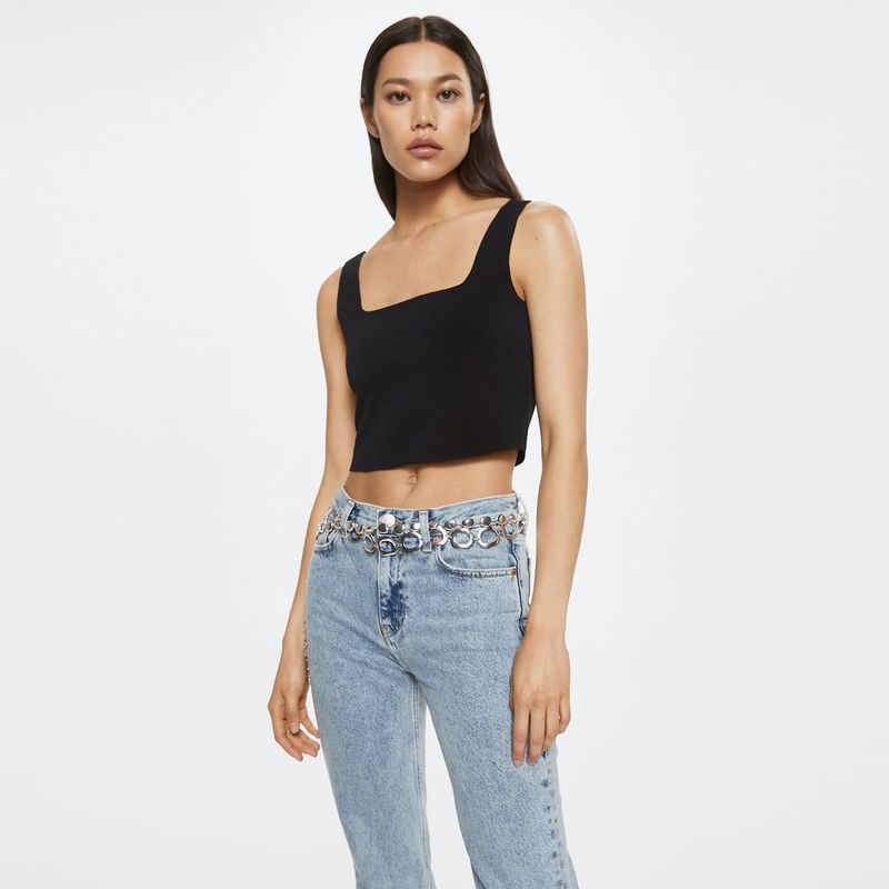 Top Crop Punto Mujer Mango MANGO | falabella.com