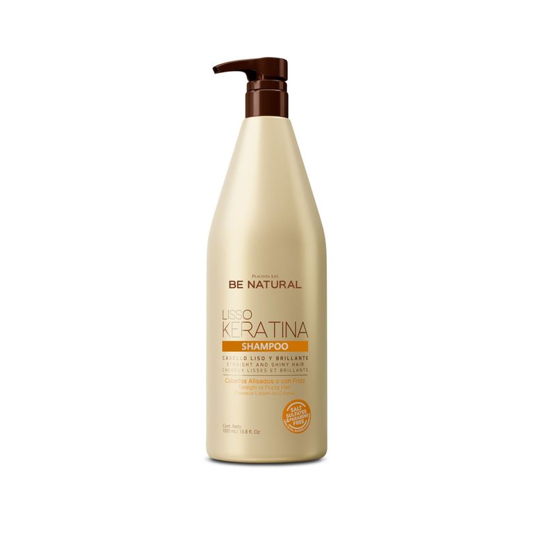 Shampoo Para Cabello Lisso Keratina 1 Litro Be Natural BE NATURAL ...