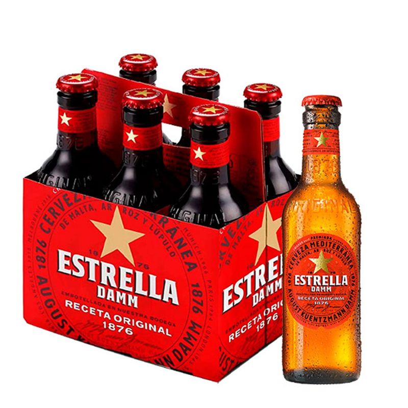 Six Pack Cerveza Estrella Damm 250 ml | falabella.com
