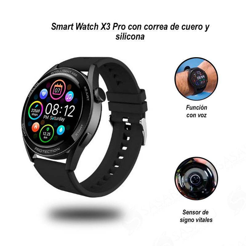Smartwatch X3 Pro Negro Doble Correa | falabella.com