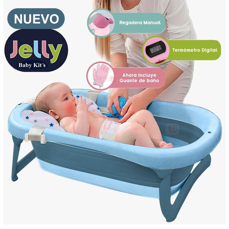 Bañera Pleglable "JELLY" Con Termostato BLUE BABY KITS | falabella.com