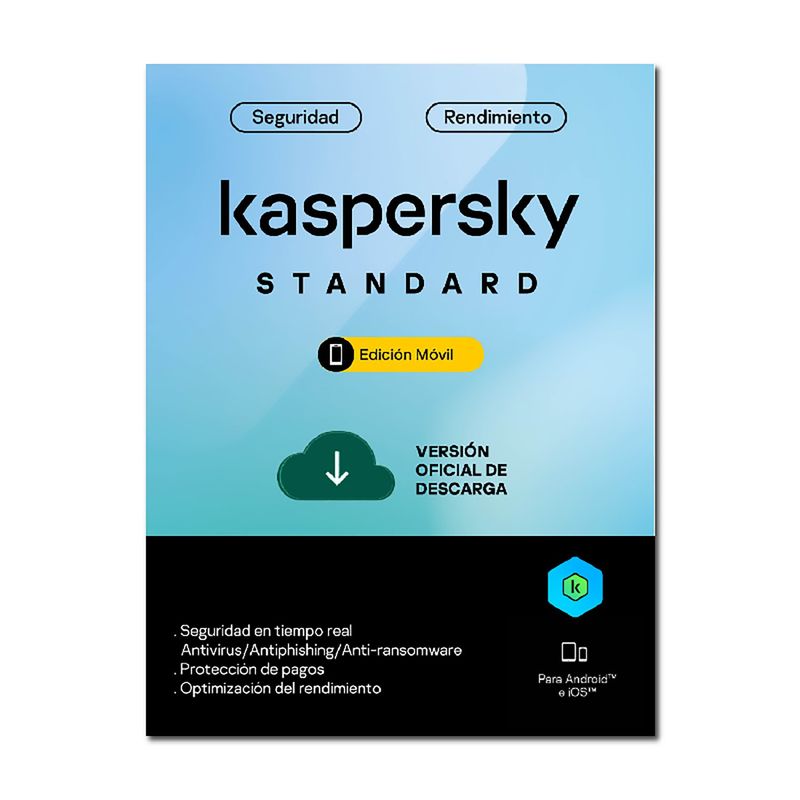 Antivirus Kaspersky Standard Mobile 1 Dispositivo 1 Año Bundle ...