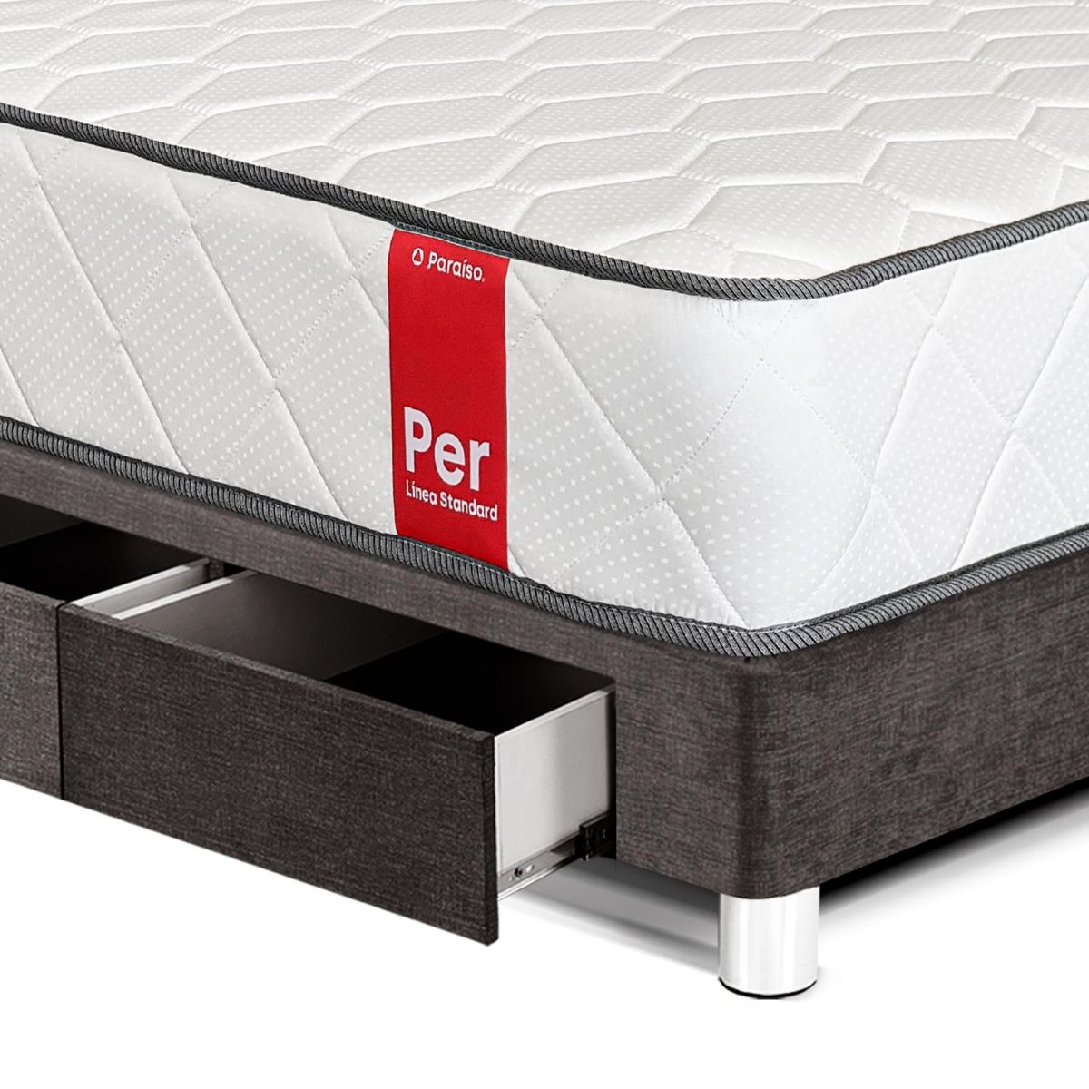 Dormitorio Con Cajones Per 2 Plz + 1 Velador Repisa + 2 Almohadas ...