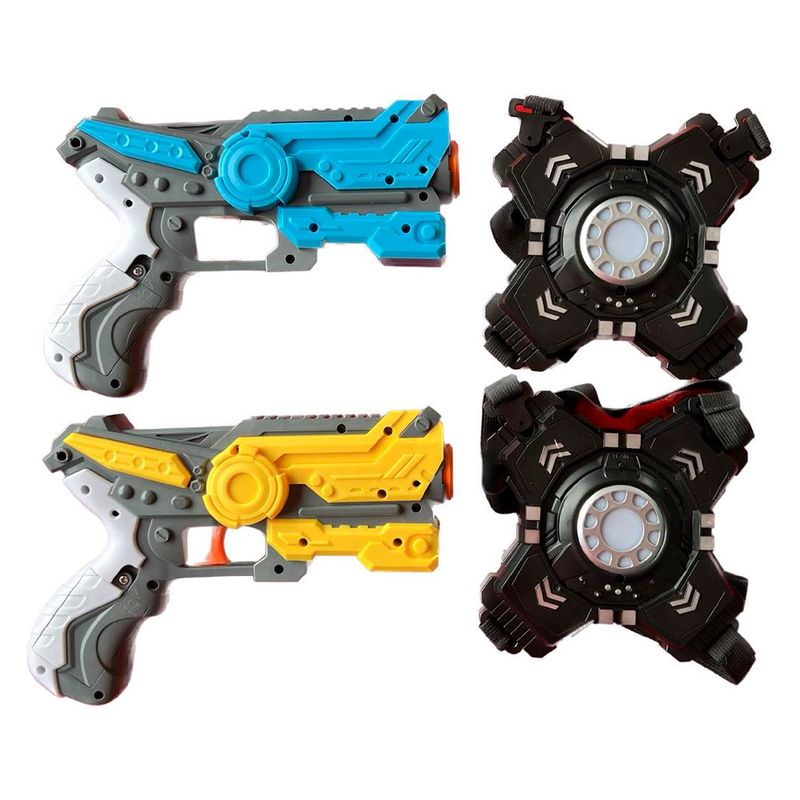 Pack X2 Pistolas Laser Y Chalecos Infinity Blaster Pro Kit SUPER DUPER ...