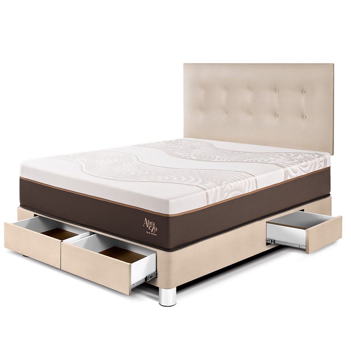 Dormitorio Con Cajones Royal Abrazzo Novo 2 Plz + 2 Almohadas ...