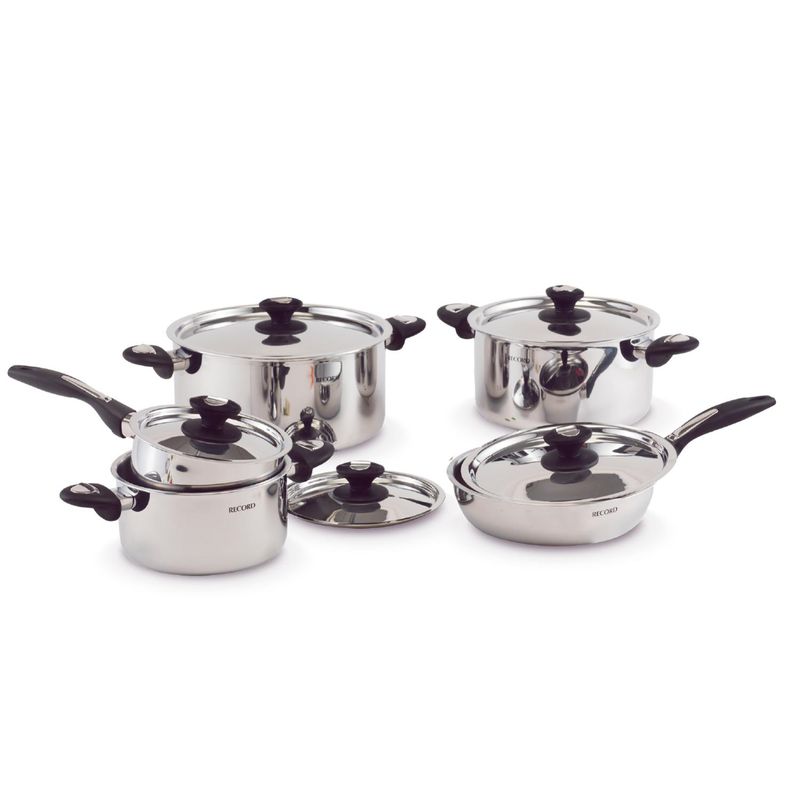 Juego de Ollas 10 Piezas Acero Inoxidable Marquesa RECORD | falabella.com