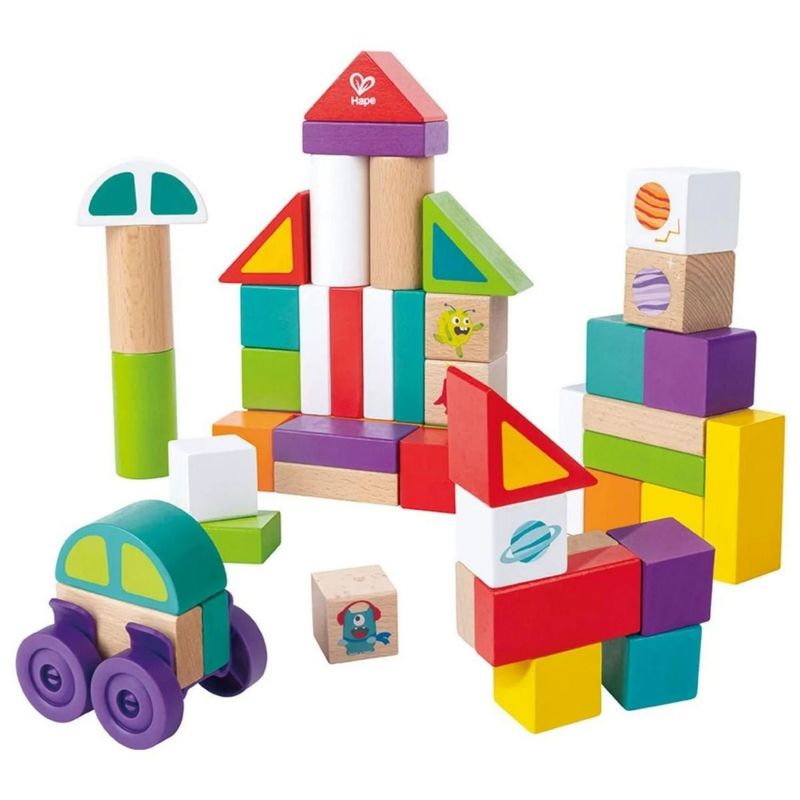 Juguete Set Bloques De Madera Modelo Monstruos Del Espacio Hape HAPE ...