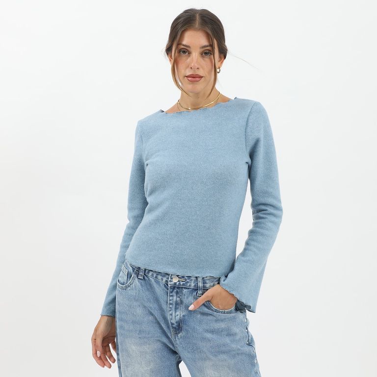 Polo Manga Larga Casual Mujer Basement BASEMENT | falabella.com