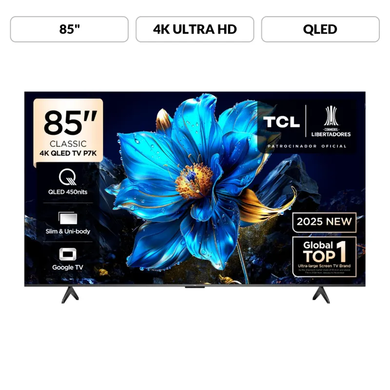 Televisor Tcl 85" Qled 4k 85p7k Google Tv TCL | falabella.com