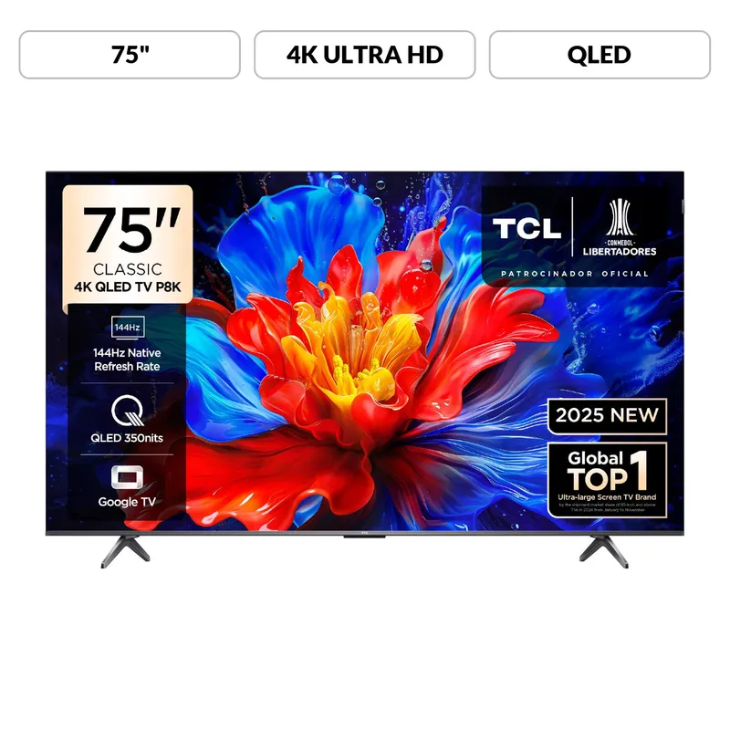 Televisor Tcl 75" Qled 4k 75p8k Google Tv TCL | falabella.com