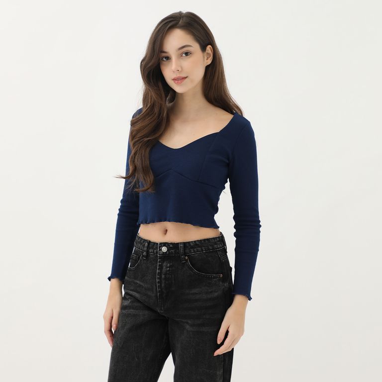 Polo Manga Larga Casual Mujer American Abbey AMERICAN ABBEY | falabella.com