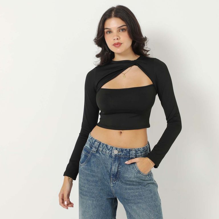 Polo Ml Escote Nudo SYBILLA | falabella.com