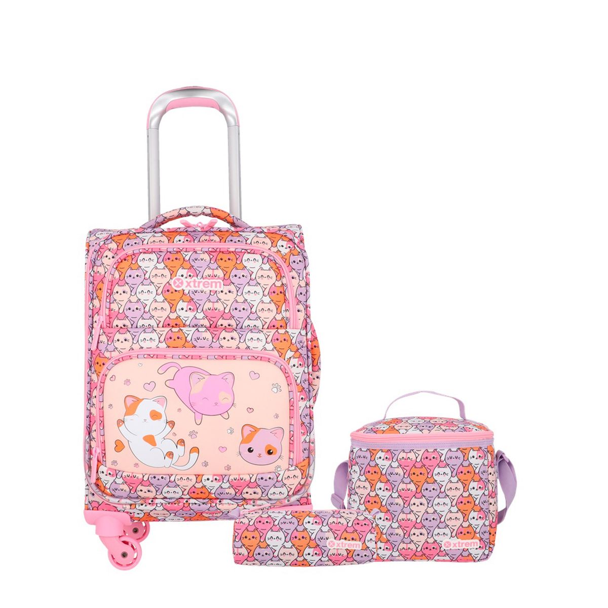 Mochila Con Ruedas Niña Speedy Pack 6xt Pink Cat Xtrem XTREM ...