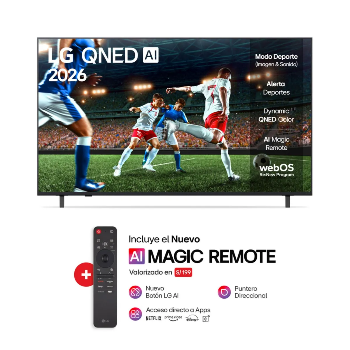 LG 55 QNED70 AI SMART TV 4K LG | falabella.com