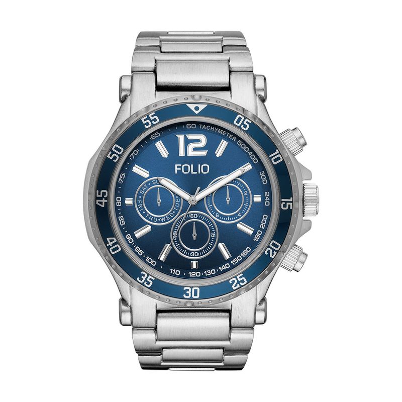 Reloj Folio De Hombre Correa En Aleación Plateado Análogo FOLIO ...