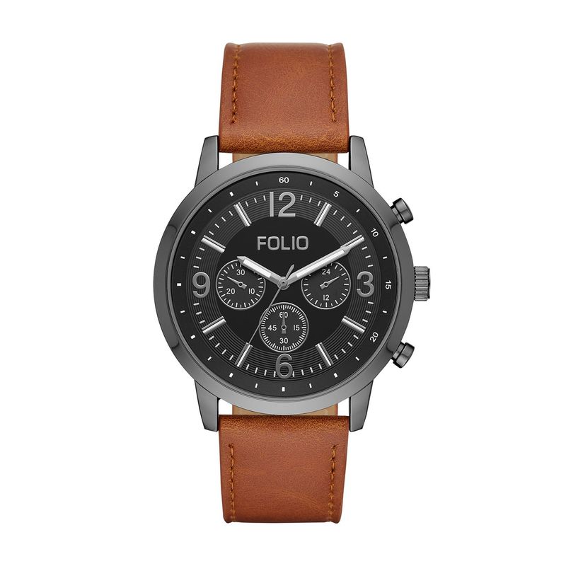 Reloj Folio De Hombre Correa En Poliuretano Marrón Análogo FOLIO ...