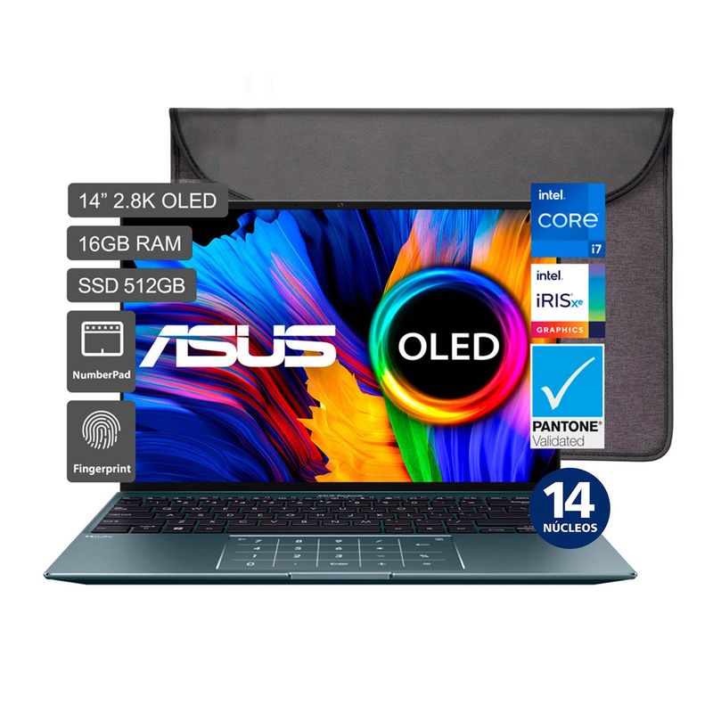 Laptop Asus Intel Core i7 16GB 512 GB Zenbook 14X OLED 12° Gen 14 ...