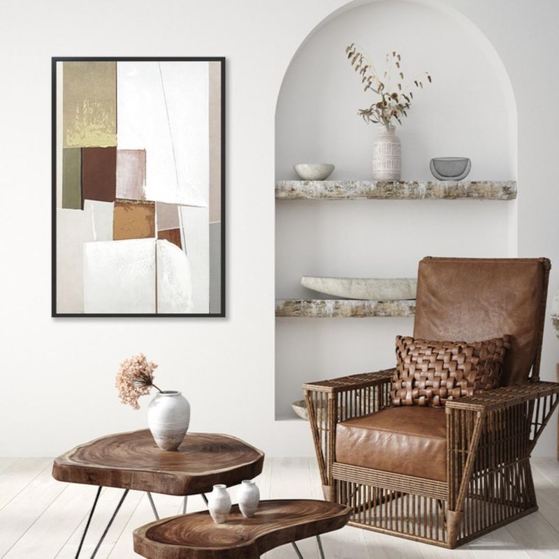 Cuadro Pintura Abstracta Marrón 80x120cm MICA | falabella.com