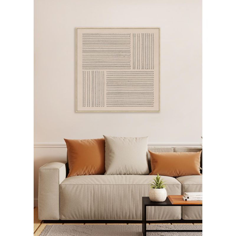 Cuadro Lineas Relieve 82x82cm MICA | falabella.com