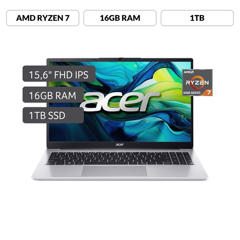Laptop Acer Amd Ryzen 7 16gb 1tb Ssd W11 Aspire 15.6" ACER | falabella.com