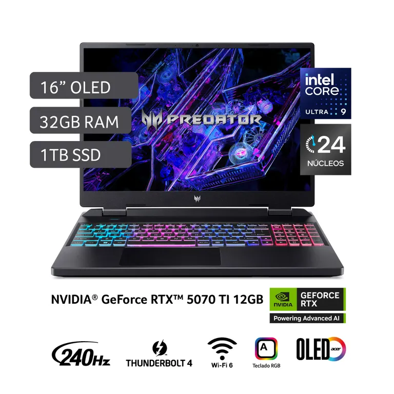 Laptop Acer Predator Helios Neo 16 Ai Intel® Core¿ Ultra 9 Processor ...