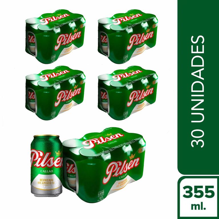 Six Pack Cerveza Pilsen Callao Lata 355ml (30 Latas) PILSEN | Falabella ...