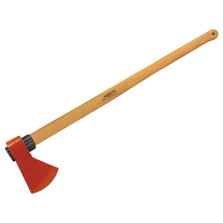 Hacha 100 Cm De Metal Rojo Con Mango De Madera | Sodimac Chile