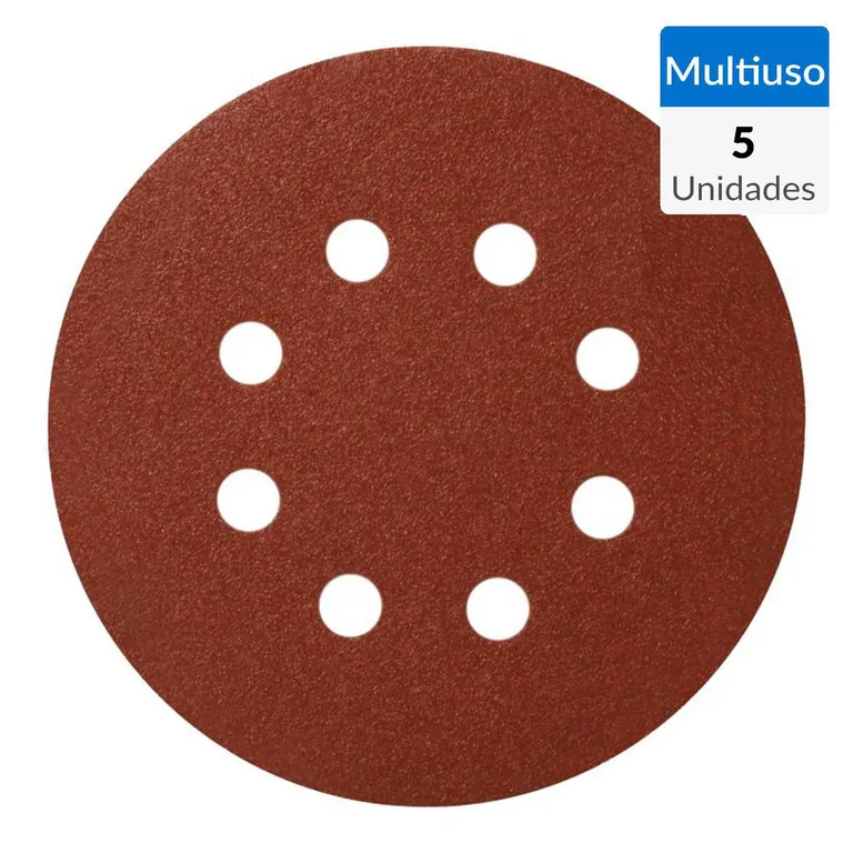 Set de discos de lija grano 80 5 unidades | Sodimac Chile