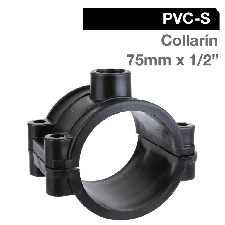 Collarín PVC-S 75mm x 1/2" Negro 1u | Sodimac Chile