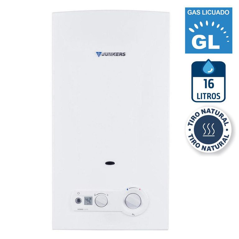 Calefont Gas Licuado 16 Litros Tiro Natural Microturbina | Sodimac Chile