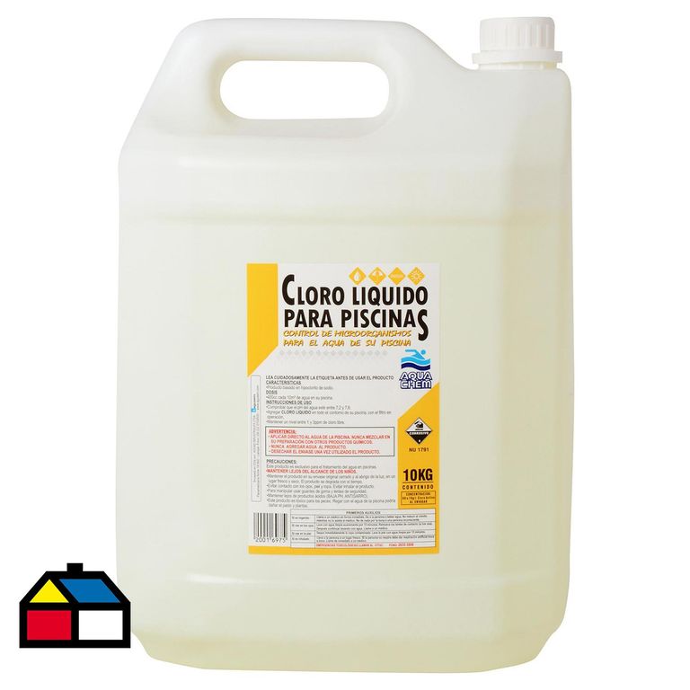 AQUACHEM - Cloro para Piscinas Líquido 10 l Bidón | Ofertitas