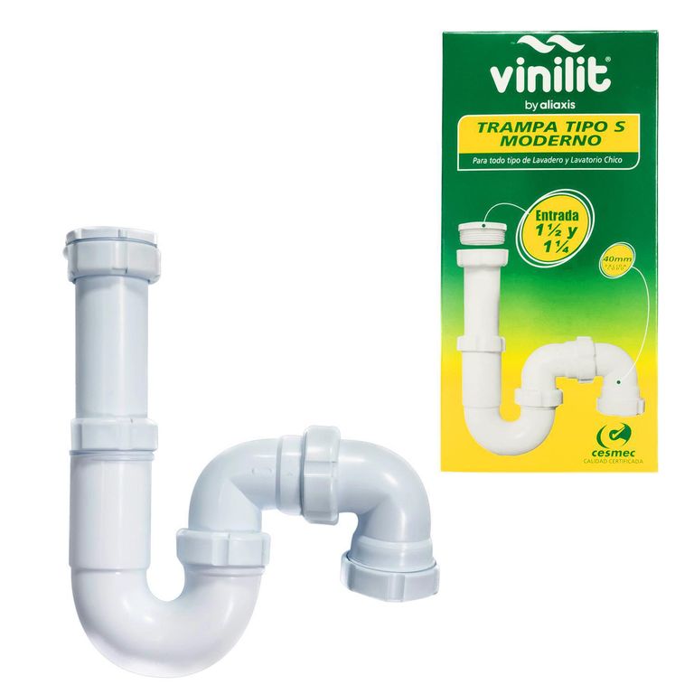 Trampa sifón PVC 1 1/2" 1 1/4" 40mm | Sodimac - Falabella