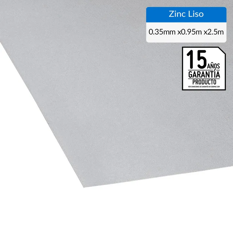 BOLKOW Plancha Zinc Liso 0.35 mm 95x250 cm Gris AZM150 | Falabella Chile
