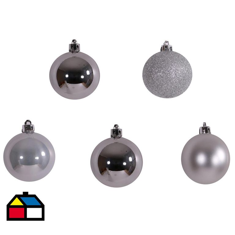 DEAR SANTA Set 50 esferas plateadas 6 cm | falabella.com