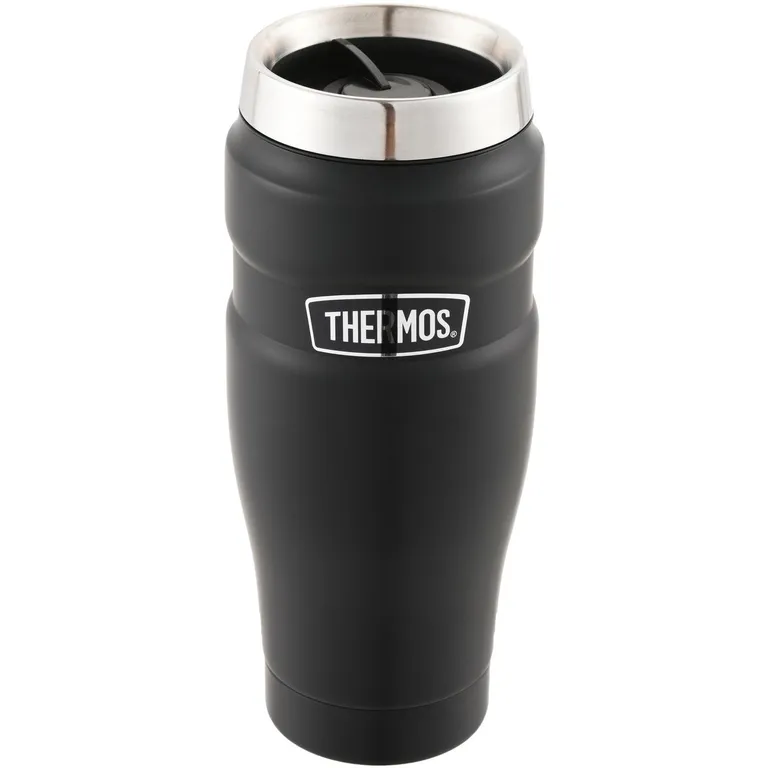 Mug Térmico 470 ml Acero Inoxidable Negro/ Plateado | Sodimac - Falabella