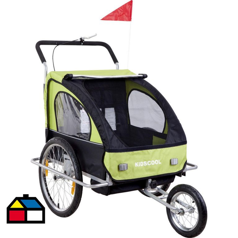 Carro jogger y trailer verde Kidscool | Sodimac Chile