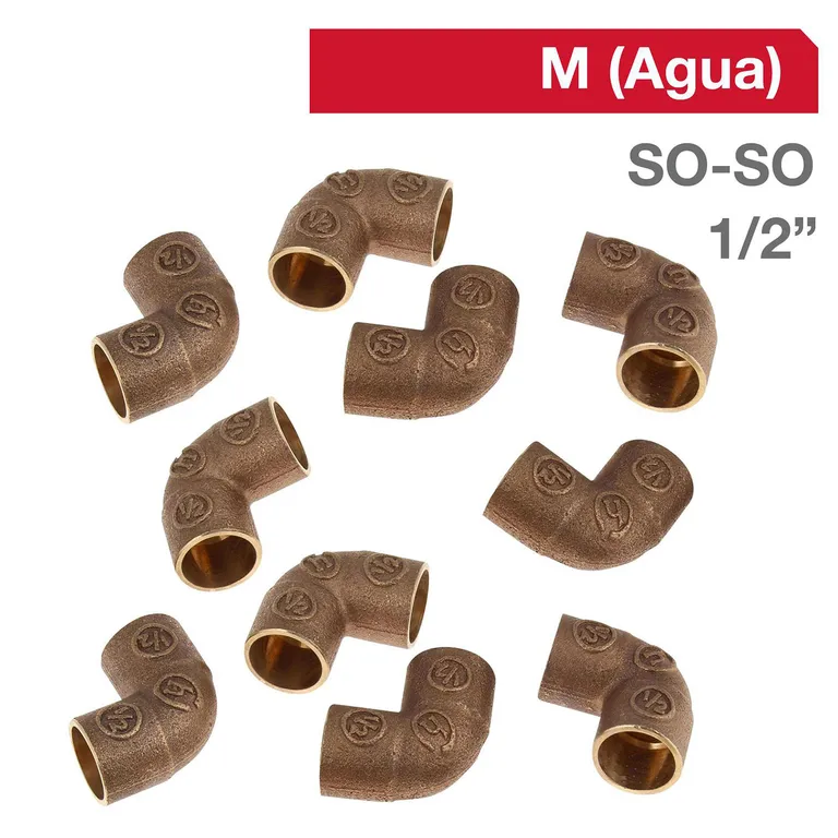 Codo Bronce SO/SO 1/2" 10 un | Sodimac - Falabella