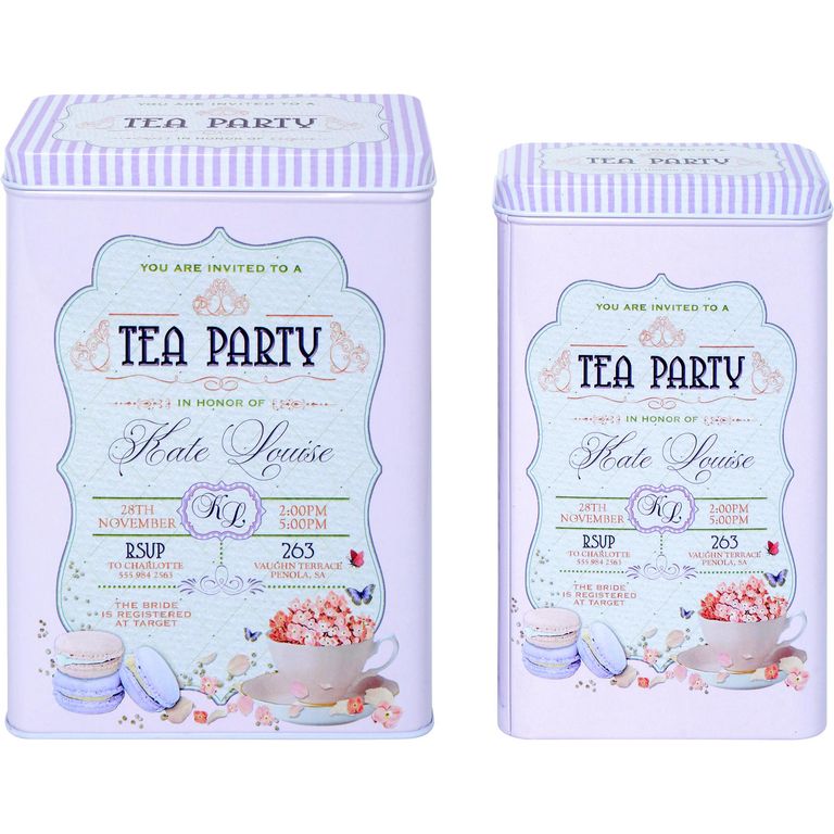 Set de 2 Cajas Metal Tea Party | Sodimac - Falabella