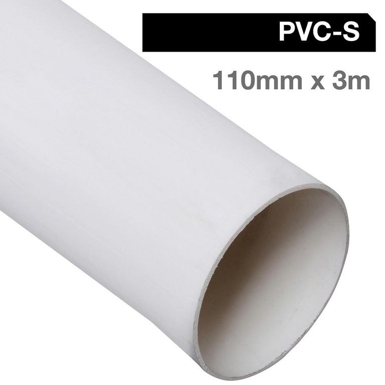 Tubo con Goma Blanco PVC Agua 110 mmx3 m | Sodimac - Falabella